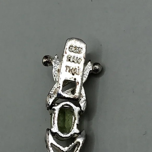 Vintage HAN THAI 925 Silver and Peridot Gemstone Tennis Bracelet | eBay