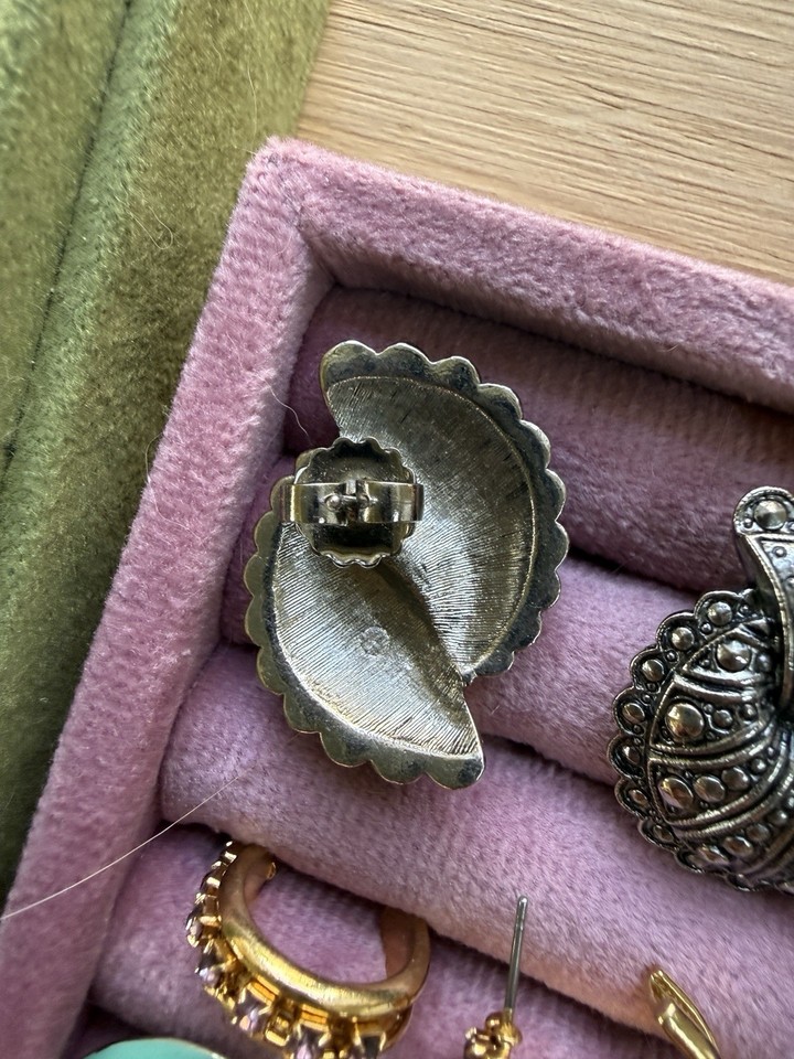 Vintage Ring & Earring Lot Avon Napier 14K HGE Kensignton Bezel Jewelry ...