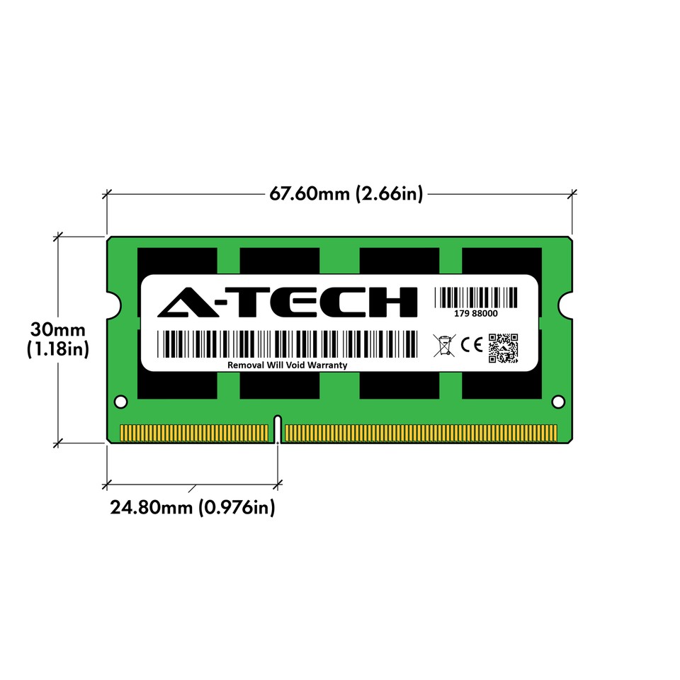 A-Tech 8GB PC3-10600 Laptop SODIMM DDR3 1333MHz 204pin Notebook Memory ...