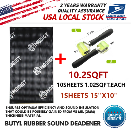 10Sheet Car Truck Bonnet Dashboard Insulation Mat Butyl Rubber 15''x10 ...