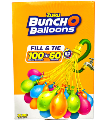 Zuru Bunch O Balloons Rapid Fill And Tie Self-Sealing Water Balloons ...