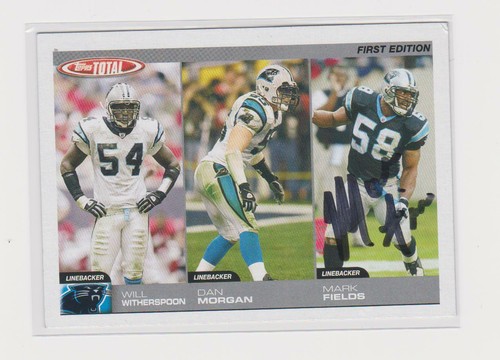 MARK FIELDS CAROLINA PANTHERS 2004 TOPPS TOTAL #280 AUTOGRAPHED CARD | eBay