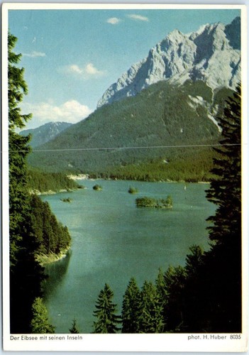 Postcard - The Eibsee and its Islands, Germany | eBay
