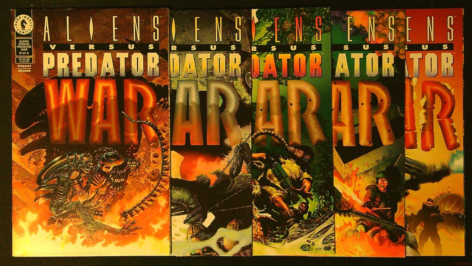 Aliens vs. Predator War Complete Set 0-4 Richard Corben - Free Shipping ...