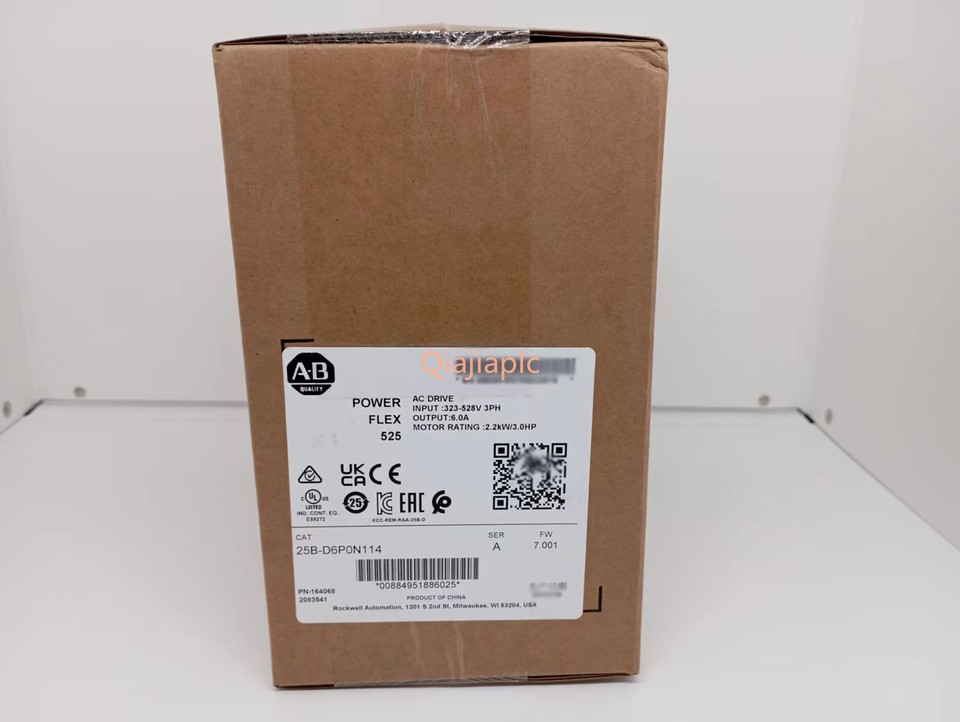 New Allen Bradley 25B-D6P0N114 PowerFlex 525 AC Drive 2.2kW 3Hp ...