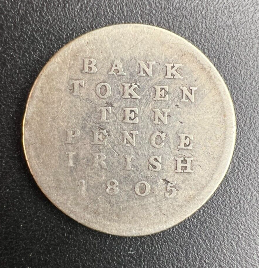 1805 Ireland 10 Pence Bank Token - George III Silver Coin | eBay