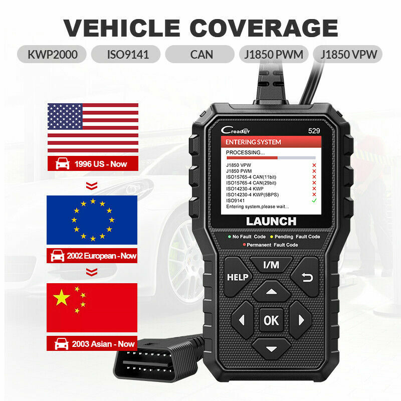LAUNCH Creader CR529 Fault Code Reader Scanner OBD2 EOBD Diagnostic Scan Tool | eBay