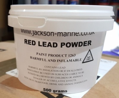 Red Lead Powder 500grms for Red Lead Putty for stopping Boat Seams FREE ...