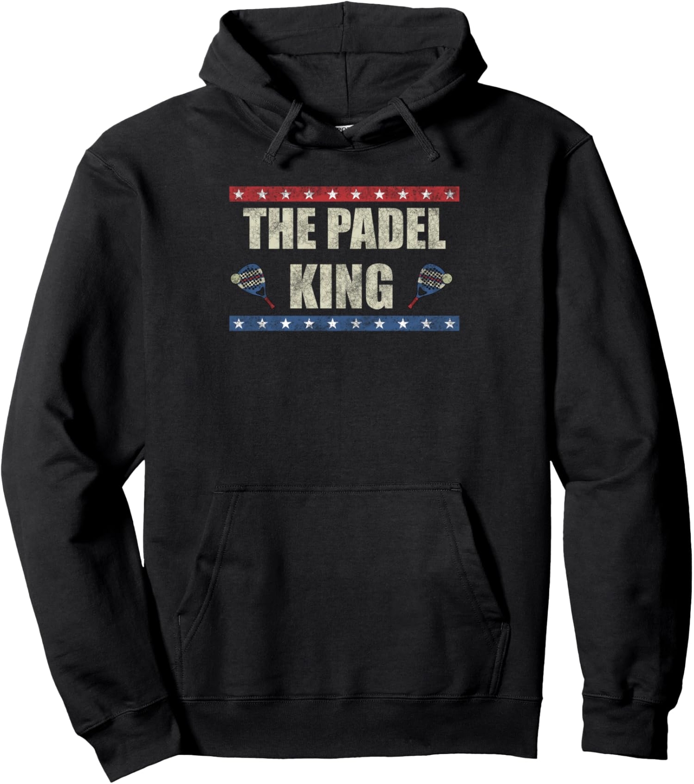 The Padel King And Funny Padel Racket Player Unisex Hooded Sweatshirt ...
