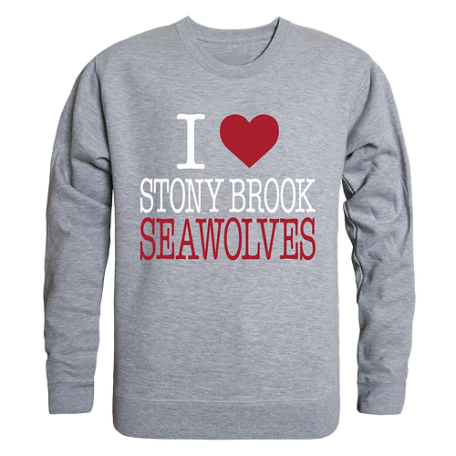 Stony Brook University Seawolves SBU I Love Crewneck Sweatshirt Sweater ...