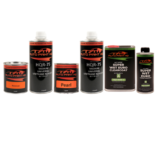 GM WA800J White Diamond Tri-Coat Pearl Basecoat Clearcoat Quart Paint ...