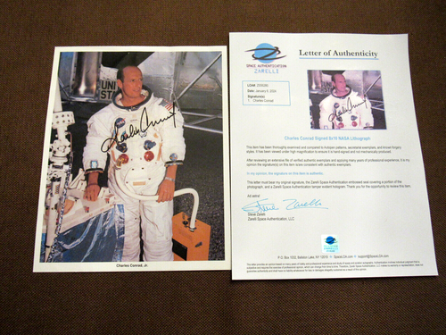 CHARLES PETE CONRAD APOLLO 12 ASTRONAUT SIGNED AUTO NASA LITHO PHOTO ZARELLI LOA | eBay
