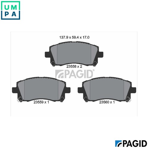 BRAKE PAD SET DISC BRAKE T3125N FOR MITSUBISHI SUBARU OUTBACK/LEGACY ...