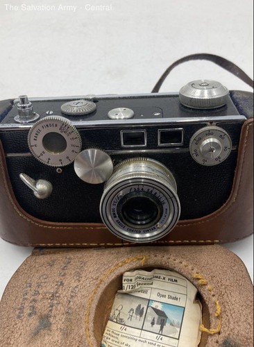 Vintage Argus Black Silver Coated Cintar Lens 35mm Camera With Carry ...