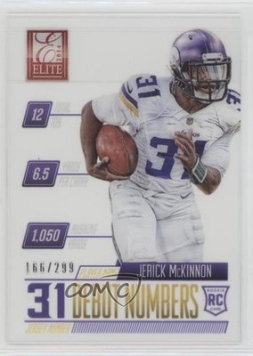 2014 Panini Elite Rookie Debut Numbers /299 Jerick McKinnon #RN-10 RC ...