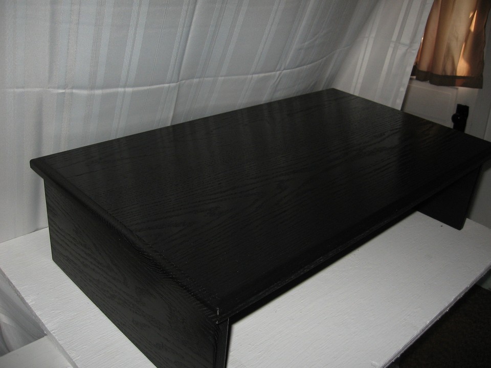 X-LARGE BLACK TV RISER-Solid/Safe 30"wide x 17"deepx8"high by Syracuse ...