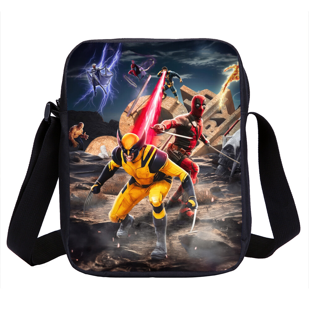 Deadpool Wolverine Movie Kids School Backpacks Insulated Lunch Bag Pen ...