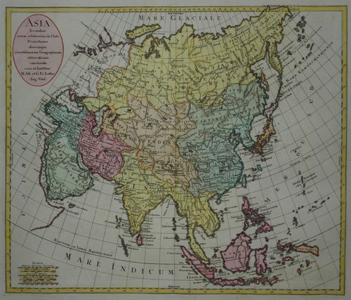 Asian - Asia Secundum - Rare, Old Coloured Map From Prowler - 1770 | eBay