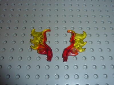 2 x Flamme LEGO flame ref 18394pb01 / Set 70223 70225 30422 70227 70601 ...