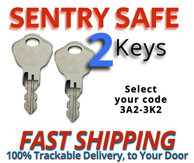 Sentry Safe Keys Firebox Cash Box Replacement Key Cut to your Code 3A2 ...