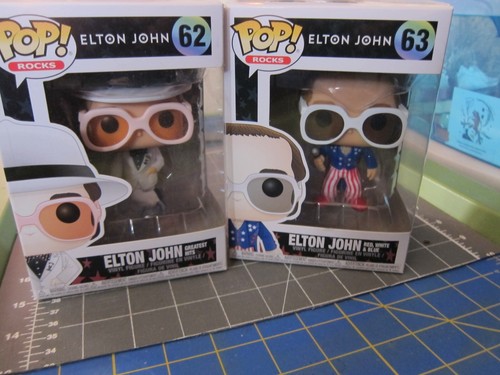 Funko Pop Rocks Elton John # 62 Greatest Hits & 63 Red White & Blue in ...