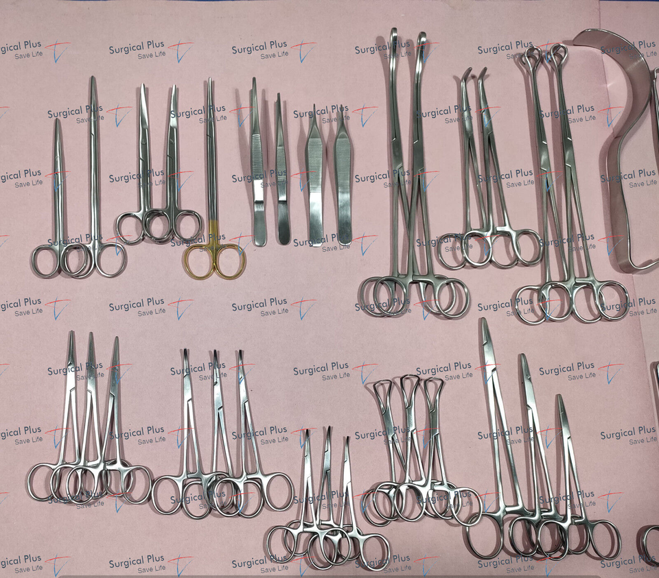 50Pcs General Surgery Basic Laparotomy Surgical Instruments Set | eBay