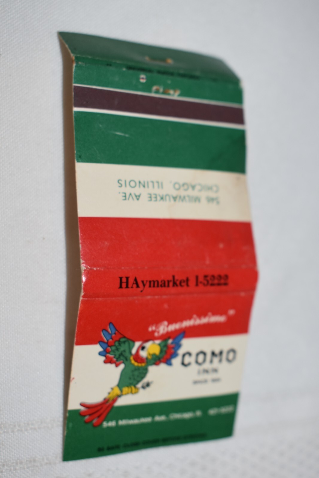 Como Inn Chicago Illinois 30 Strike Matchbook Cover | eBay