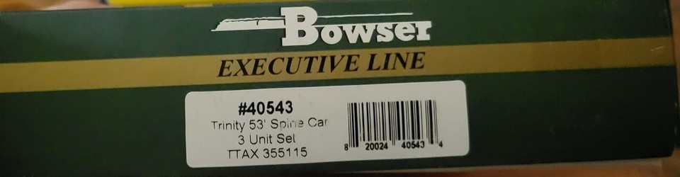 Ho Scale Bowser Trinity 53' Spine Car 3 Unit Set TTAX 355115 | eBay
