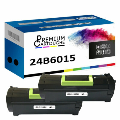 PREMIUM CARTOUCHE x2 Toner 24B6015 (Noir) Compatible pour LEXMARK | eBay