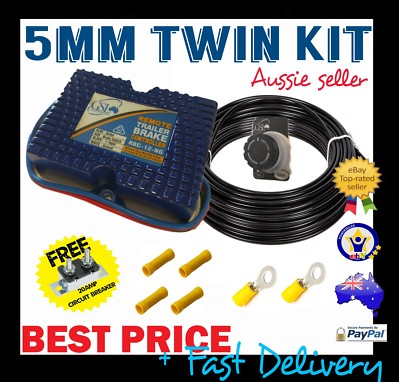 ELECTRIC BRAKE CONTROLLER GSL REMOTE MOUNT + 5MM TWIN WIRE KIT ...