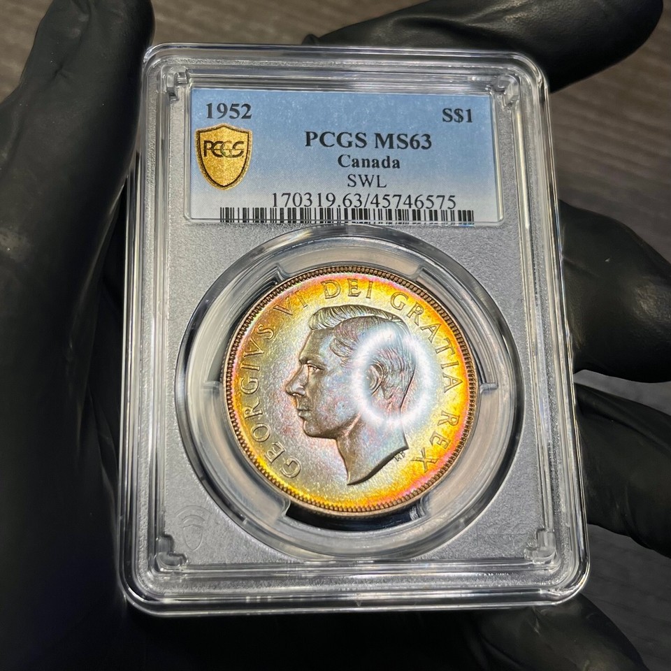 MS63 1952 $1 Canada Voyageur Silver Dollar, PCGS Trueview- Pretty ...