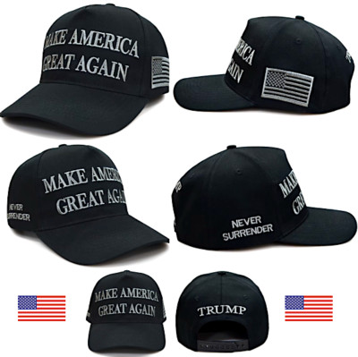 DARK MAGA Hat Never Surrender Trump Campaign Elon Musk Black Cap ...