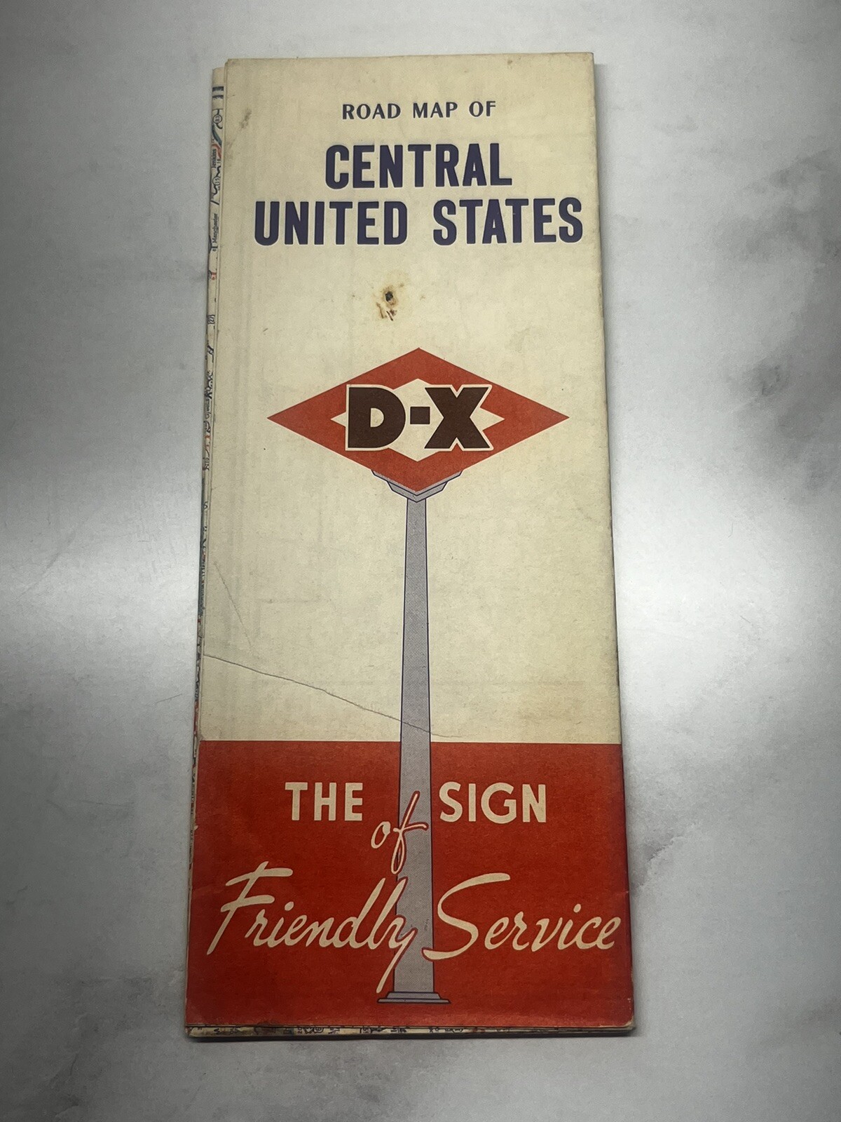 Vintage DX Road Map of Central United States | eBay