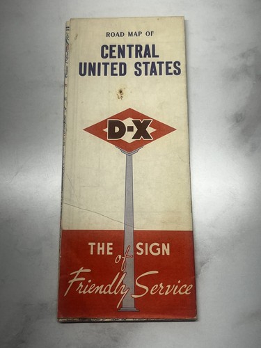 Vintage DX Road Map of Central United States | eBay