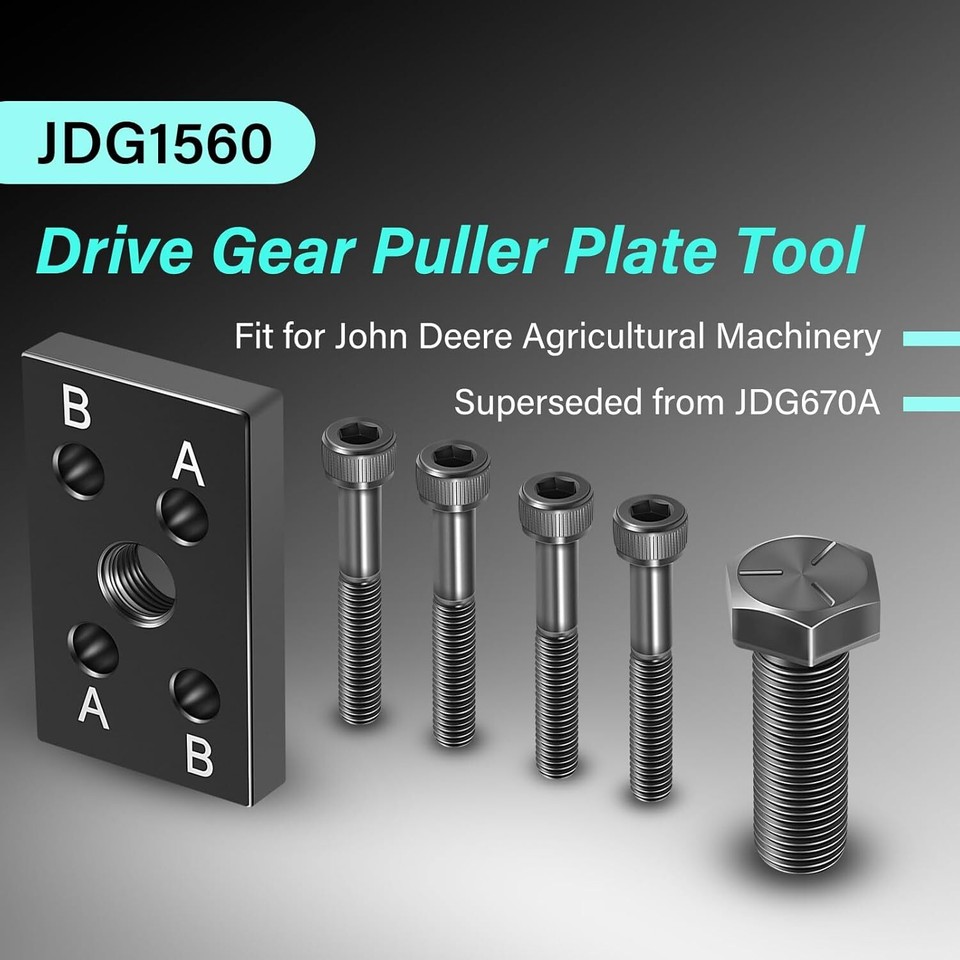 JDG1560, JDG670A Drive Gear Puller Plate Tools for John Deere 6059/6068 ...