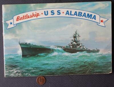 1970 Mobile Bay USS Alabama Battleship souvenir pictorial guidebook ...