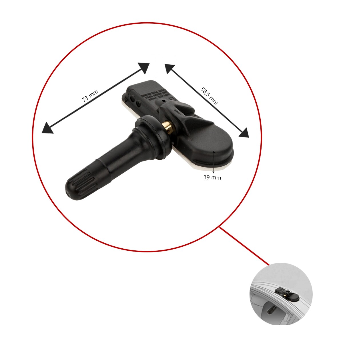 Rdci Tpms-Sensor Reifenluftdrucksensor A4539051701 pour Smart Forfour ...