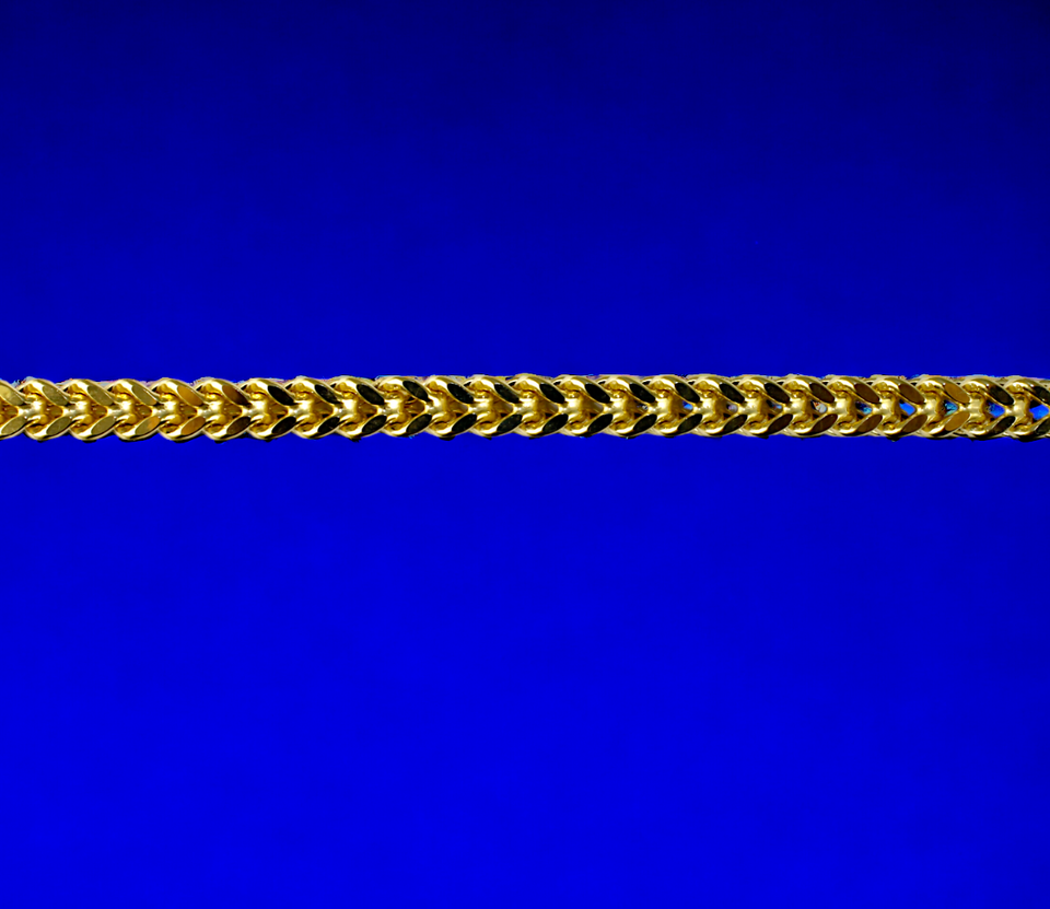 10K Yellow Gold Franco Box Square Chain Necklace Real Gold 2mm-7mm 16 ...