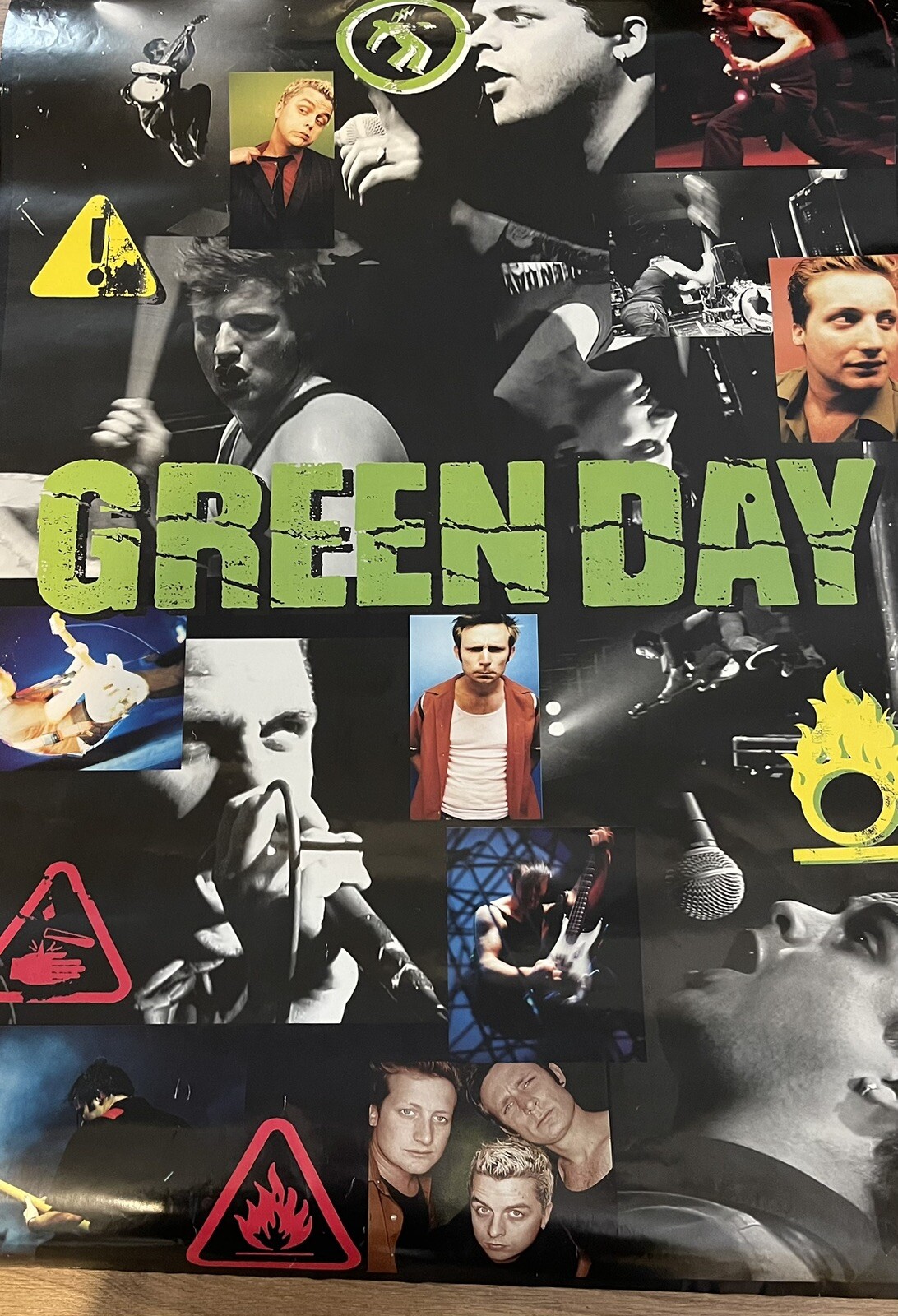 X 3 GREENDAY GREEN DAY DOOKIE ". Retro Album Cover Poster Ribbon ...