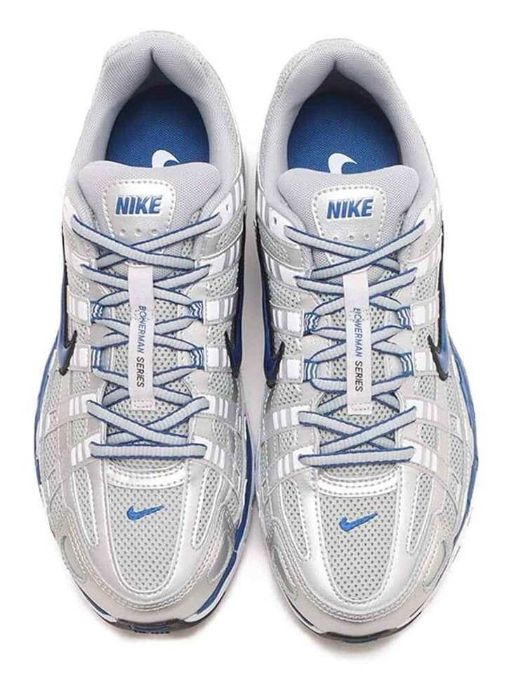 Nike P-6000 Laser Blue Silver Running Sneakers Retro Classic Trainers ...
