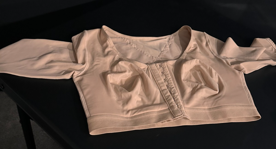 Upper Arm Compression Sleeve Top Front Closure Bra New | eBay