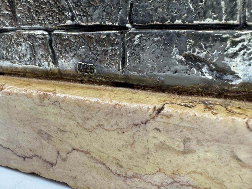 Wailing Wall Sculpture Sterling Silver Stone Base By Artist N.S. Baron ...
