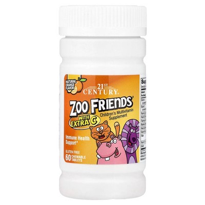 Zoo Friends® with Extra C, Natural Orange, 60 Chewable Tablets | eBay