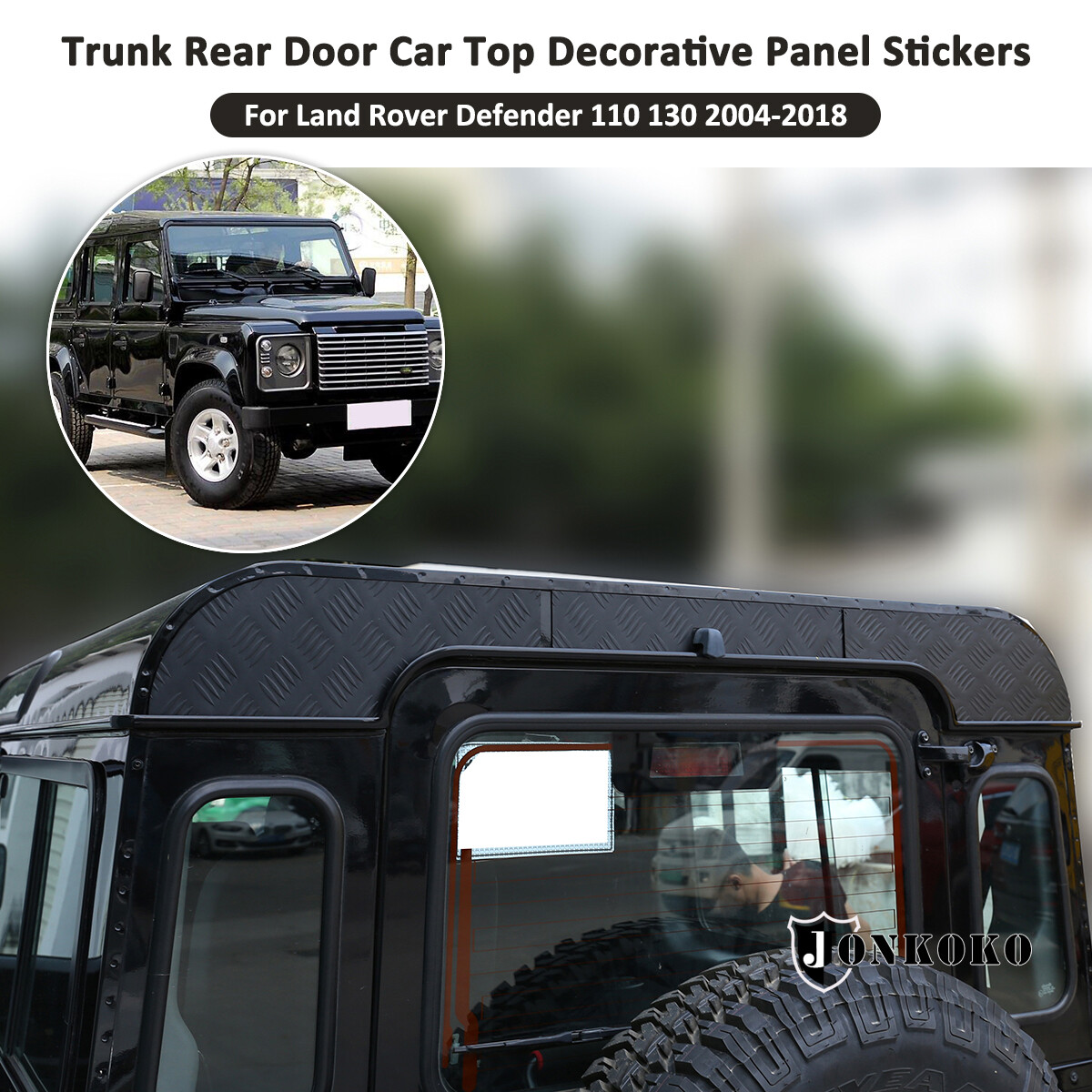 Trunk Tailgate Rear Door Decoration Panel Cover For Land Rover Defender ...
