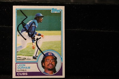 Leon Durham Chicago Cubs Signed Card Autographed Auto | eBay
