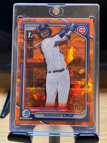 2024 BOWMAN SAPPHIRE FERNANDO CRUZ 1ST PROSPECT ORANGE SAPPHIRE 09/25 ...