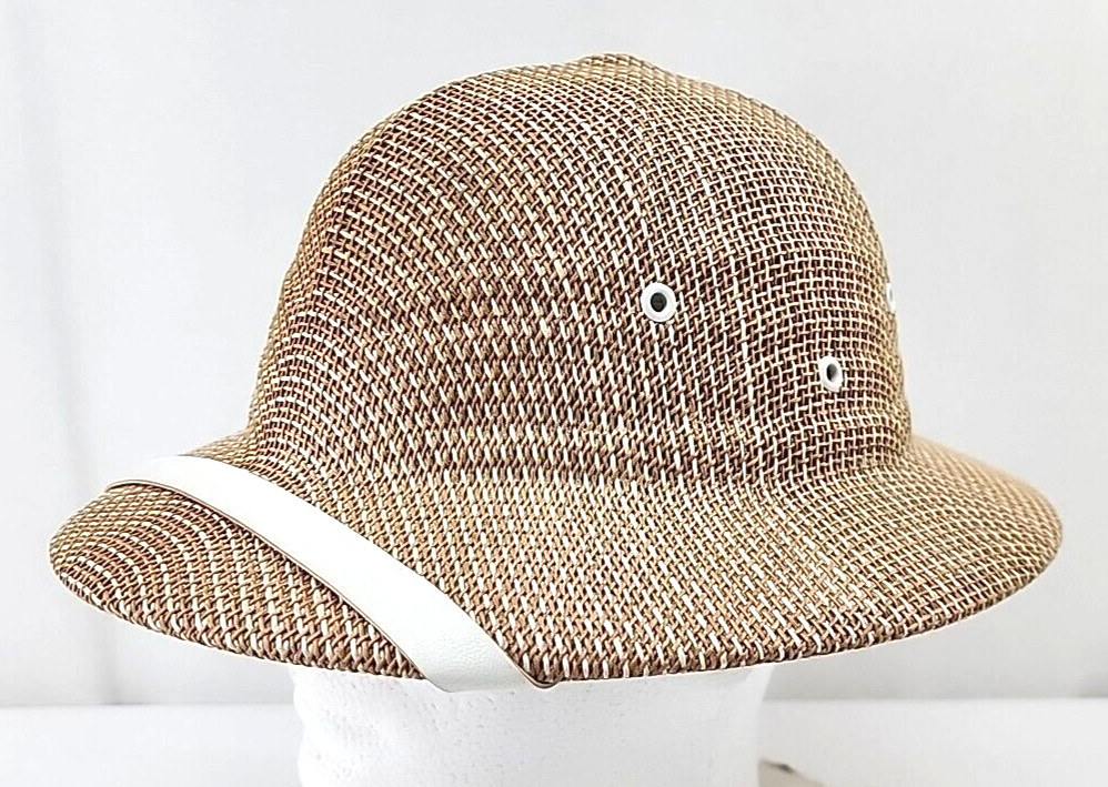 DORFMAN PACIFIC Straw Pith Helmet Apricot Color Struc… - Gem