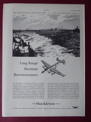 2/1956 PUB AVRO SHACKLETON MARK 3 RAF COASTAL COMMAND MARITIME ...