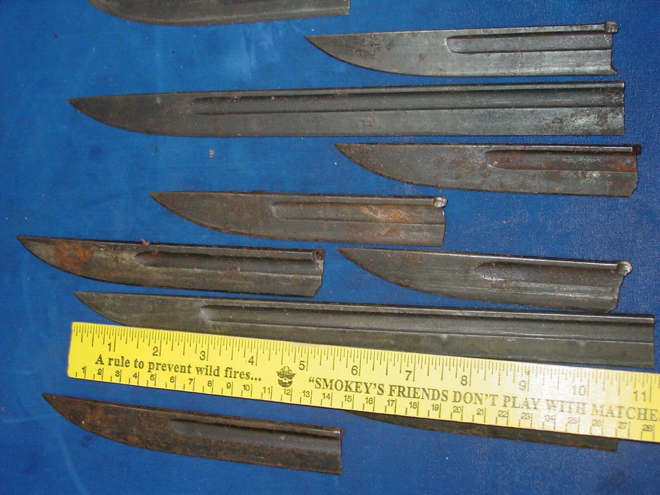 10 Original WWII Japanese Arisaka Bayonet Blade Lot Knife Maker Parts ...