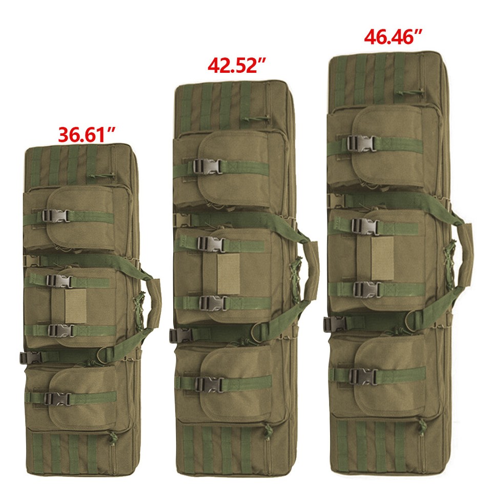 Rifle Case 47" Tactical Long Double Rifle Backpack Gun Bag for Hunting ...